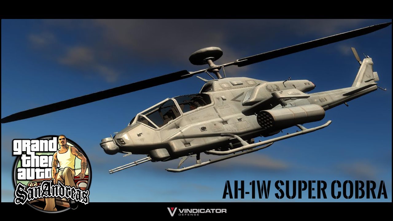 GTA SA AH-1W Super Cobra Gunship mod - YouTube