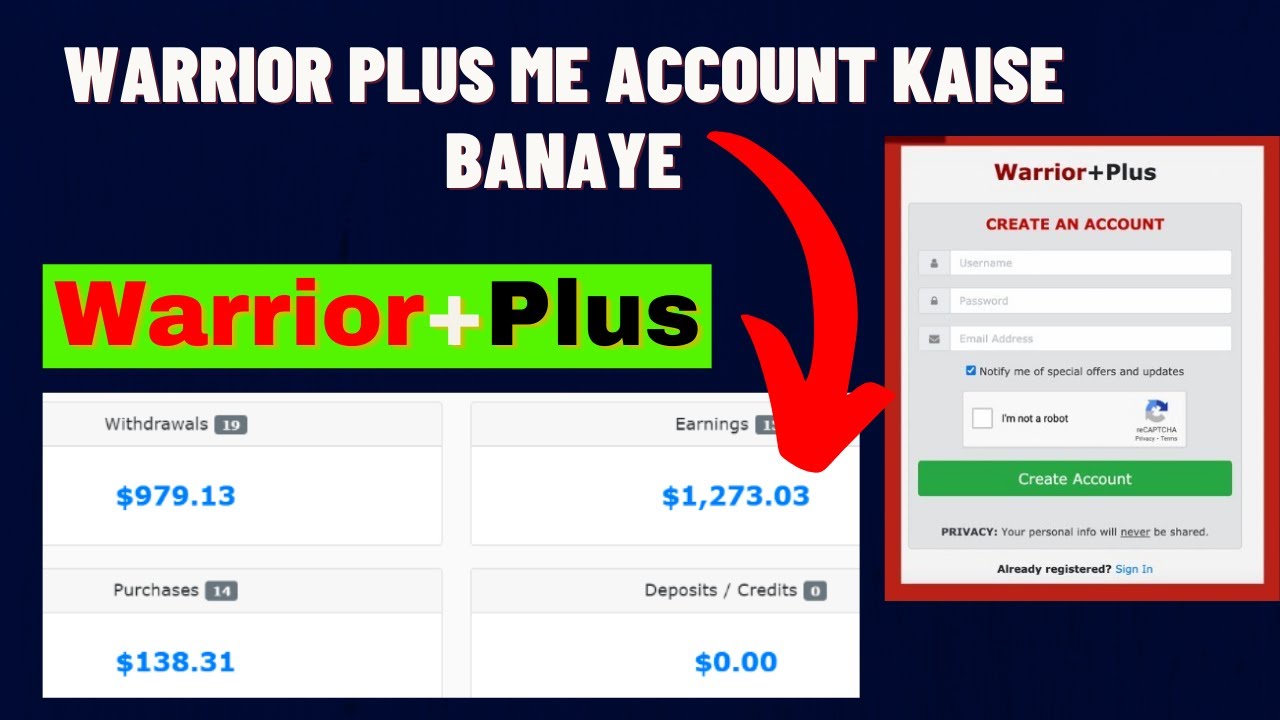 Warrior plus me account kaise banaye | how to create warrior plus ...