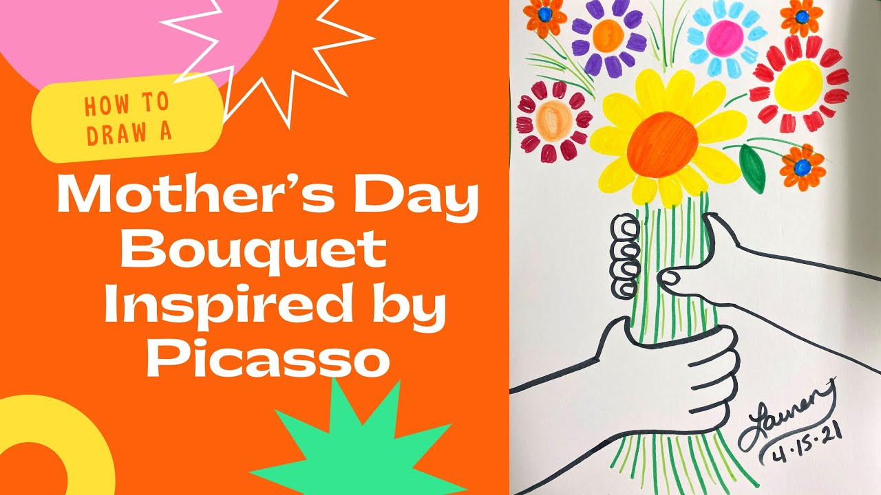 How to draw a Picasso inspired bouquet of flowers for Mother’s Day ...