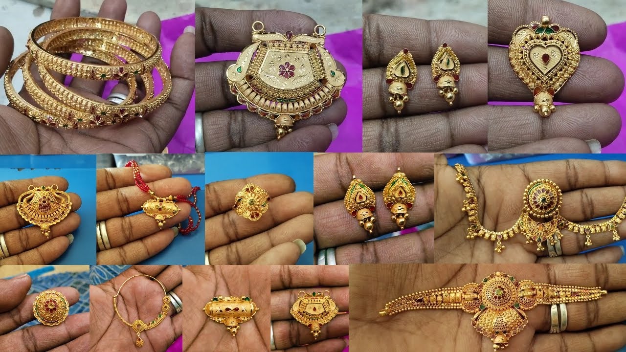 Latest gold Chudi set design| gold mangalsutra design| gold rakhdi set ...