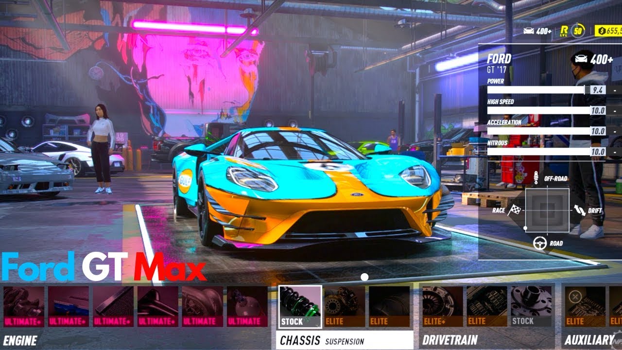 Ford GT Max All Ultimate Parts Gear Need For Speed Heat Race - YouTube