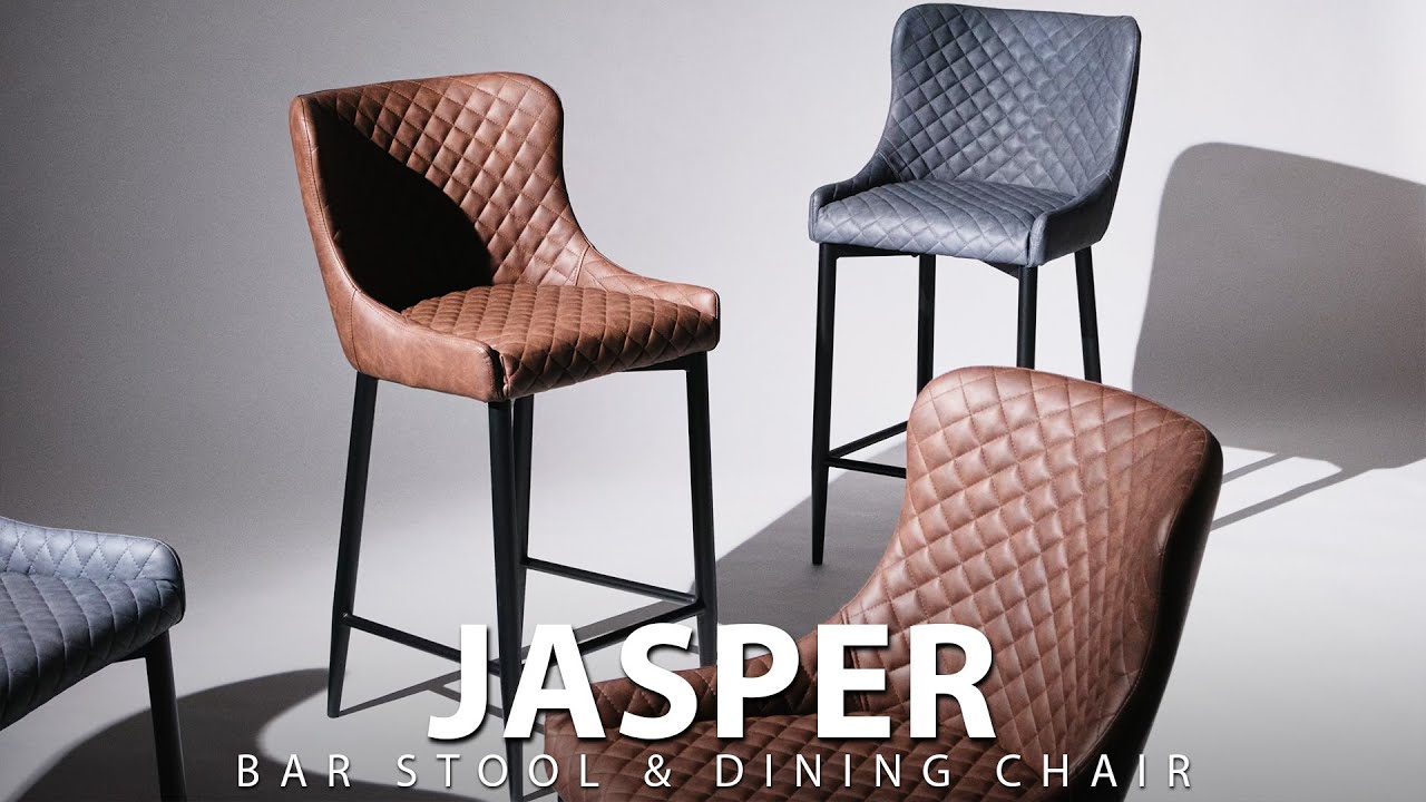 Jasper Bar Stool & Dining Chairs - YouTube