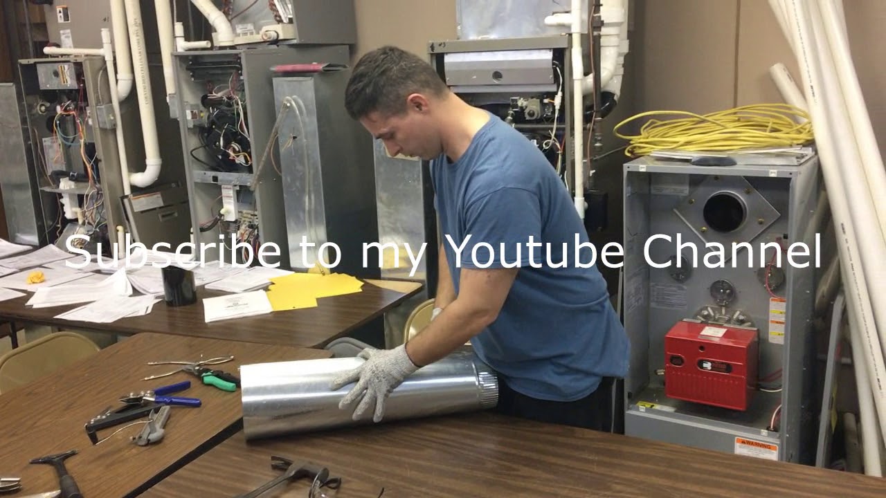 HVAC How To put Round "Snap Lock" Duct together - YouTube