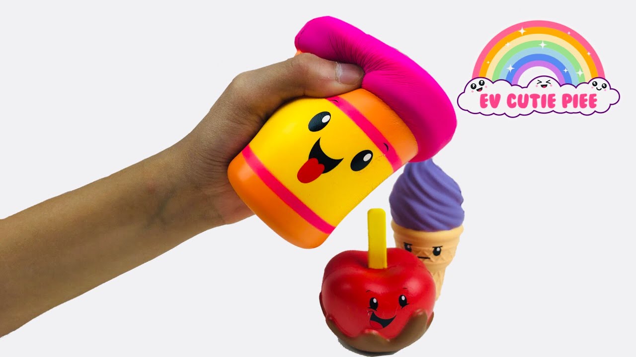 Kawaii Squeezies Squishies Coffee cup squishy Ice Cream Apple Squishy ...