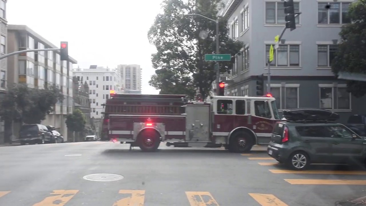 San Francisco Fire Dept Truck 3 and Engine 3 Responding Code 3 - YouTube