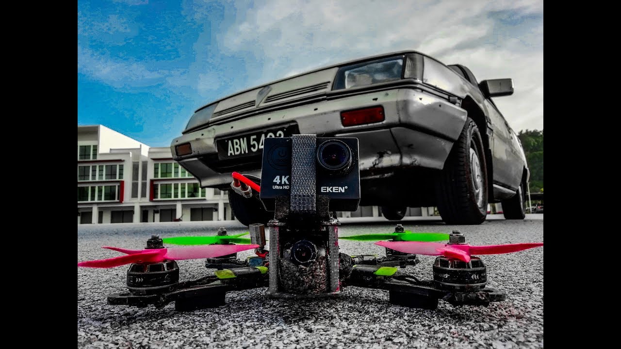 Fpv drone car chase !! Freestyle drone malaysia - YouTube