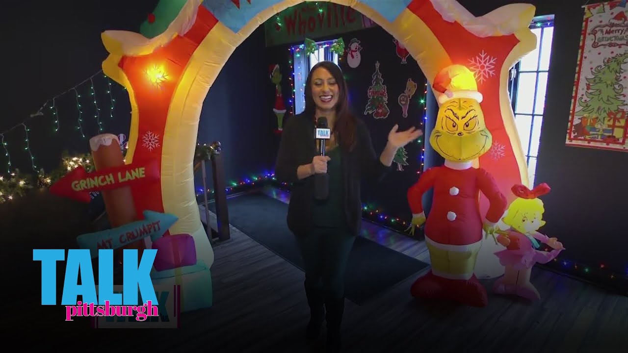 Checking out the Grinch-themed pop-up bar in Pittsburgh - YouTube