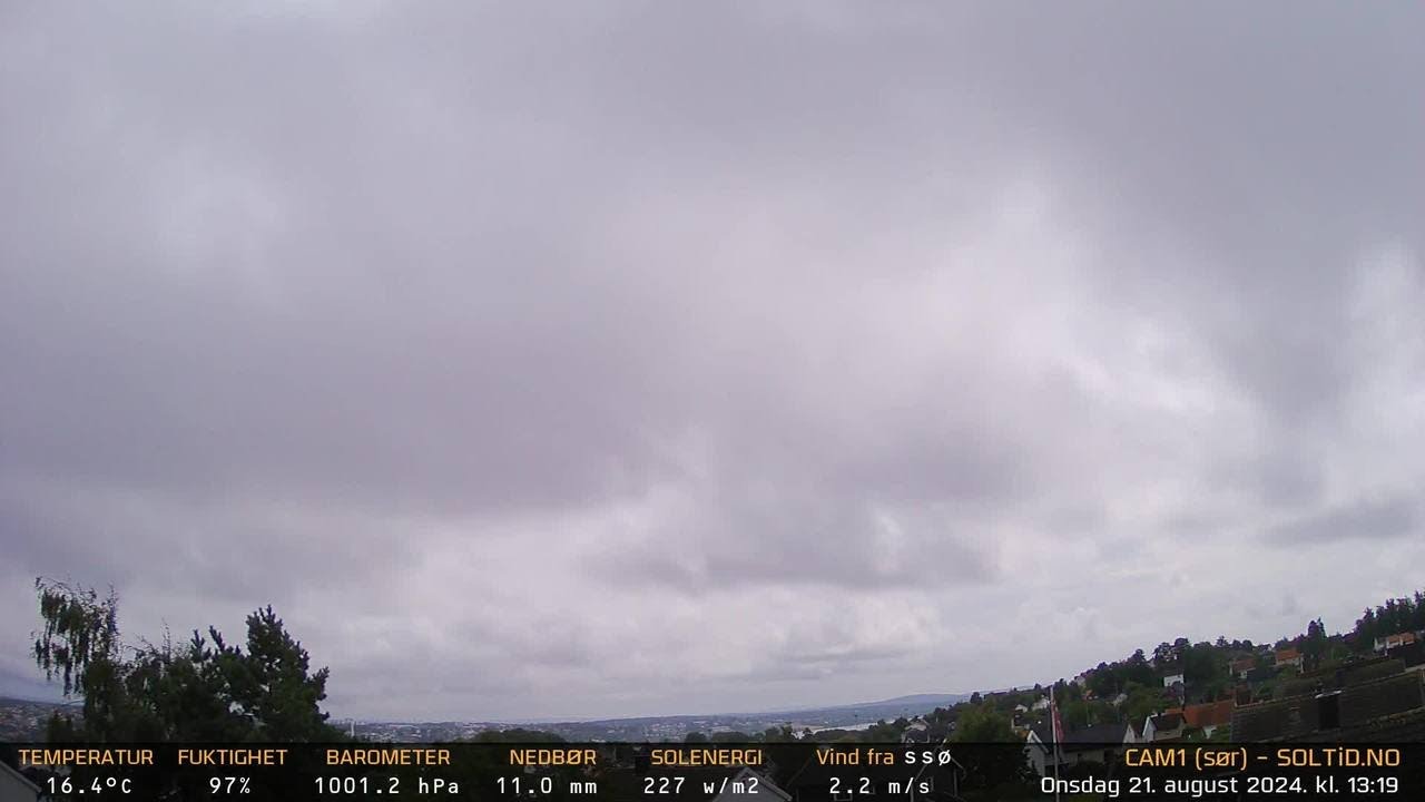 Timelapse Cam 1 - 21. august 2024 - YouTube