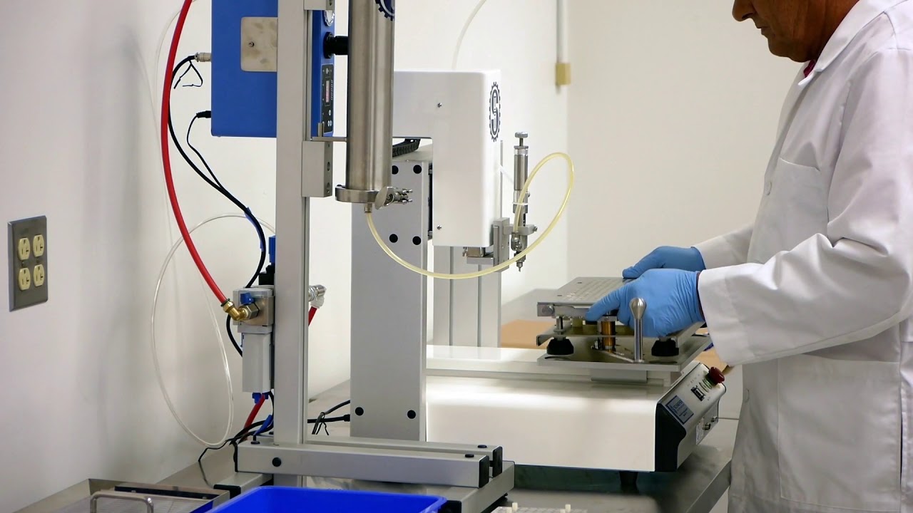 STI RoboFill RF300 for liquid/oil filling of capsules by Schaefer Technologies, Inc.s - YouTube