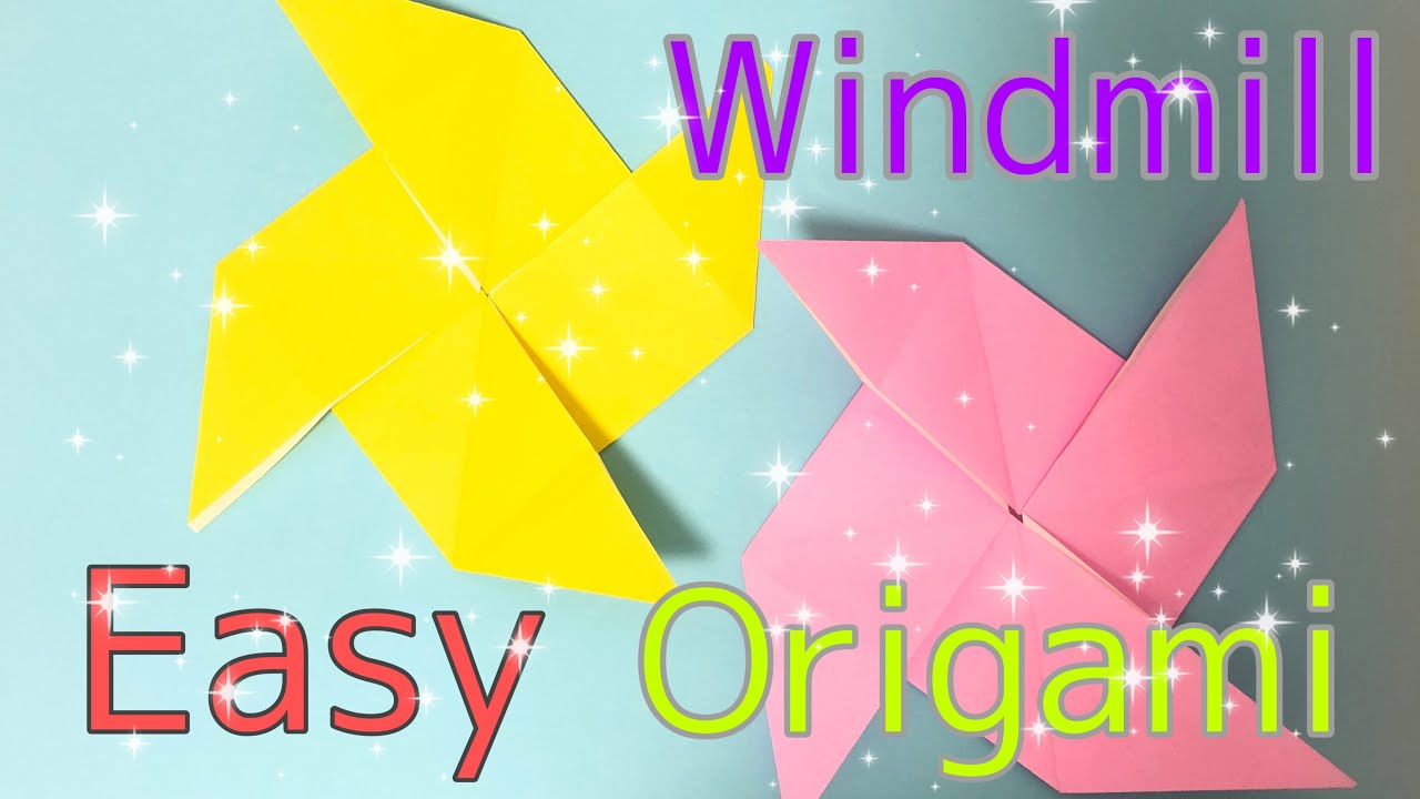 How to make a windmill / Easy / Origami / Windmill / Japanese - YouTube