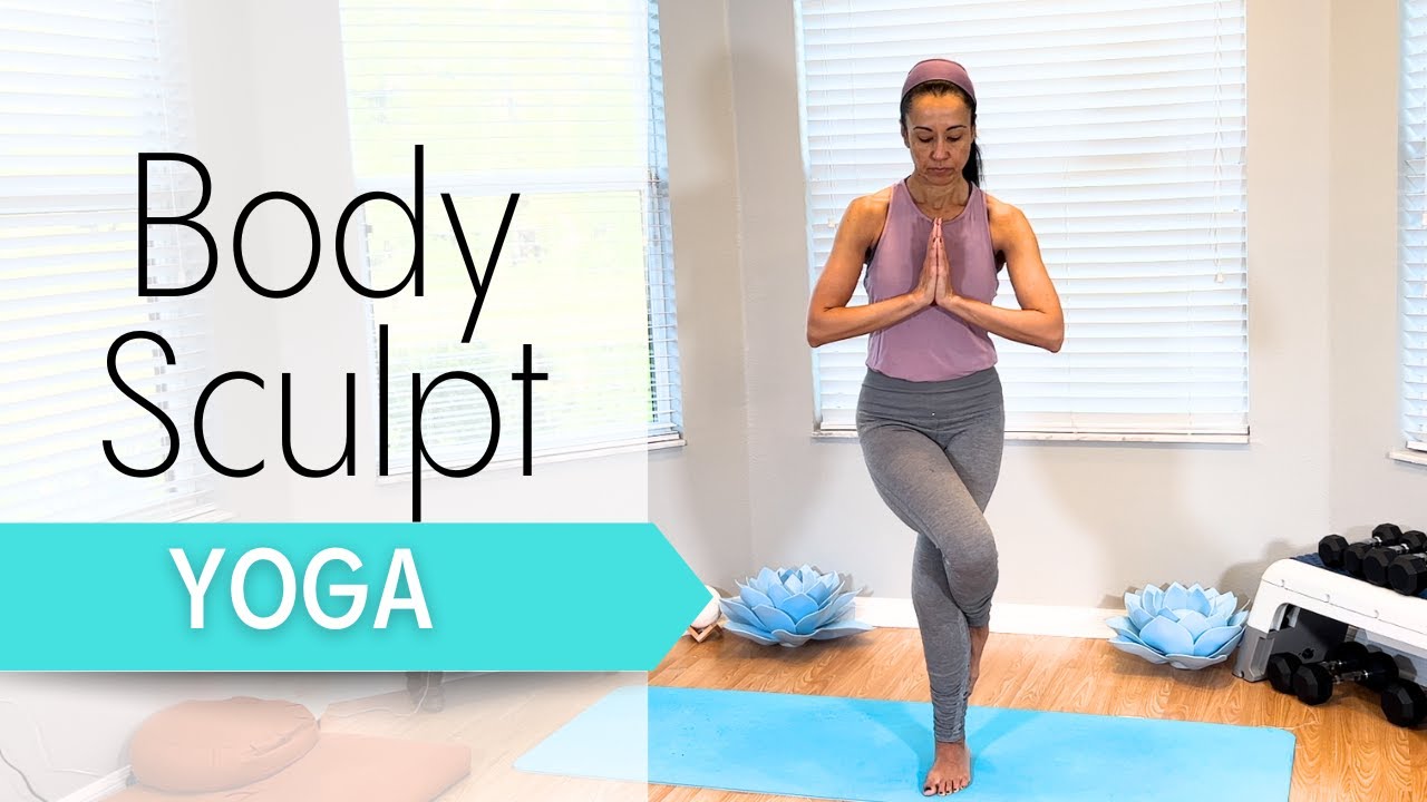Full Body Yoga Sculpt to Ease Into Your Day with Weights - YouTube