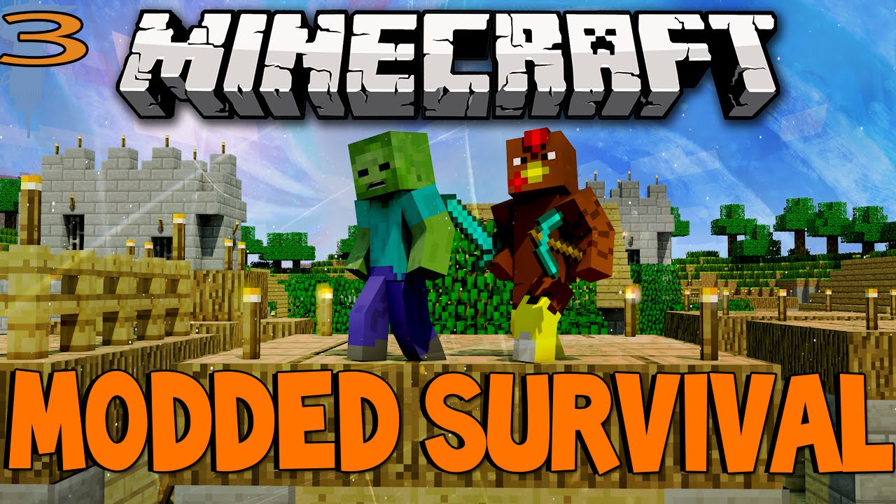 MineCraft Modded Survival #3 Grand New Home - YouTube