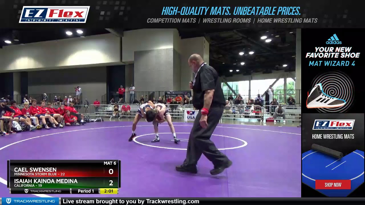 Mat 6 106 Cael Swensen Minnesota Storm Blue Vs Isaiah Kainoa Medina ...