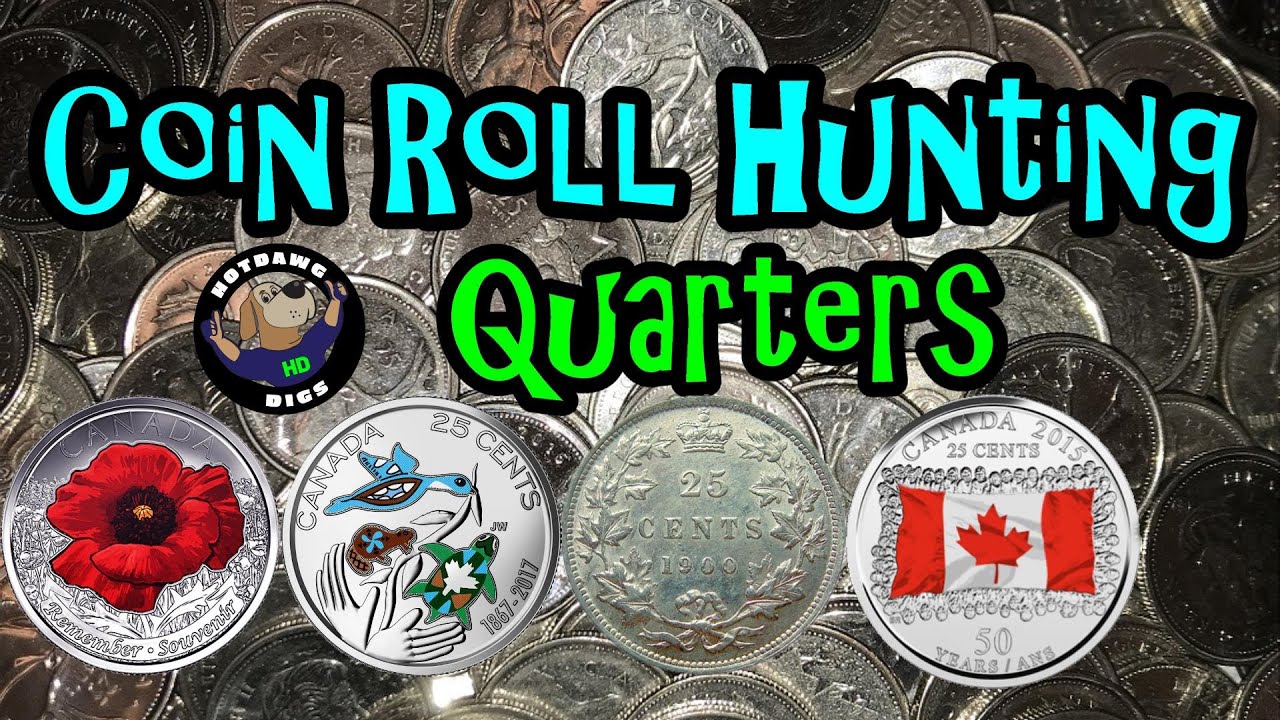 Coin Hunting Canadian Quarters @hotdawgdigs - YouTube