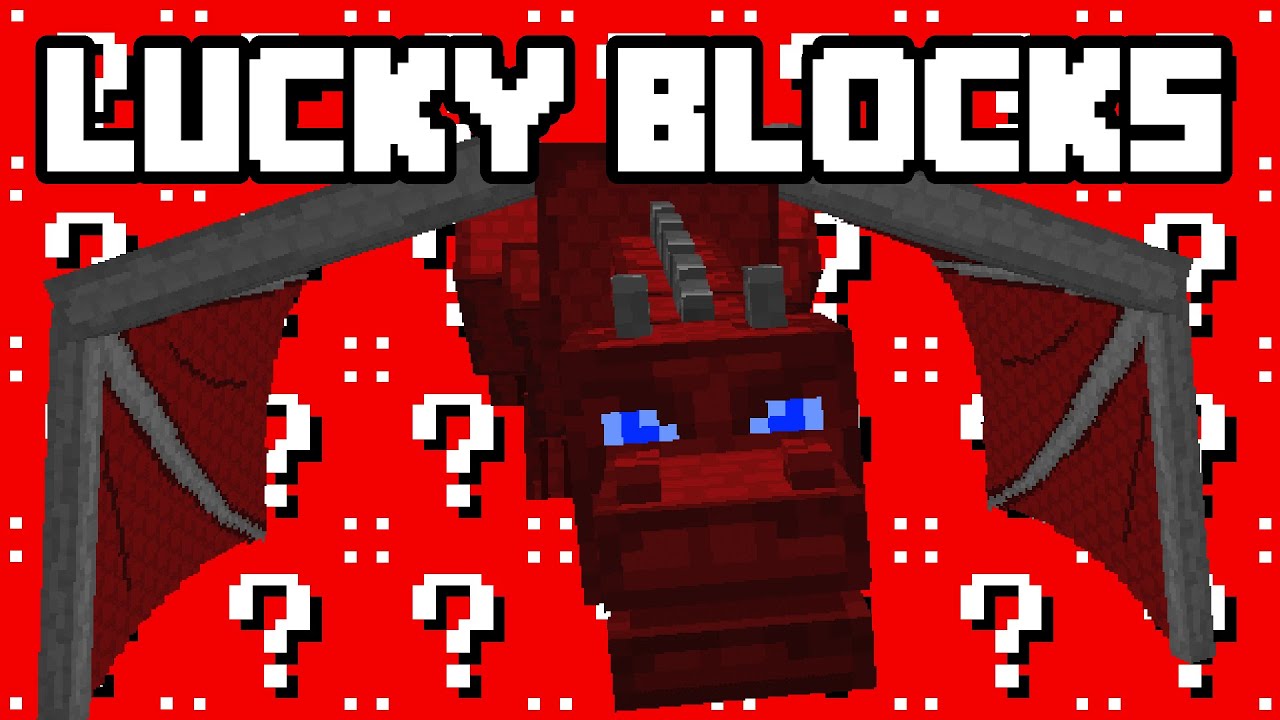 Minecraft RED LUCKY BLOCK BOSS CHALLENGE! RED DRAGON! - YouTube