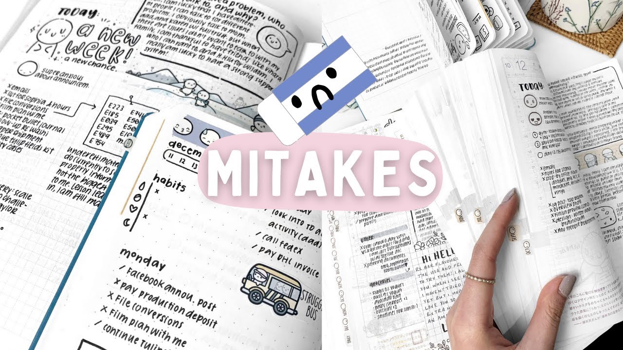 Making Mistakes & How To Fix Them! (Planners & Journals) - YouTube