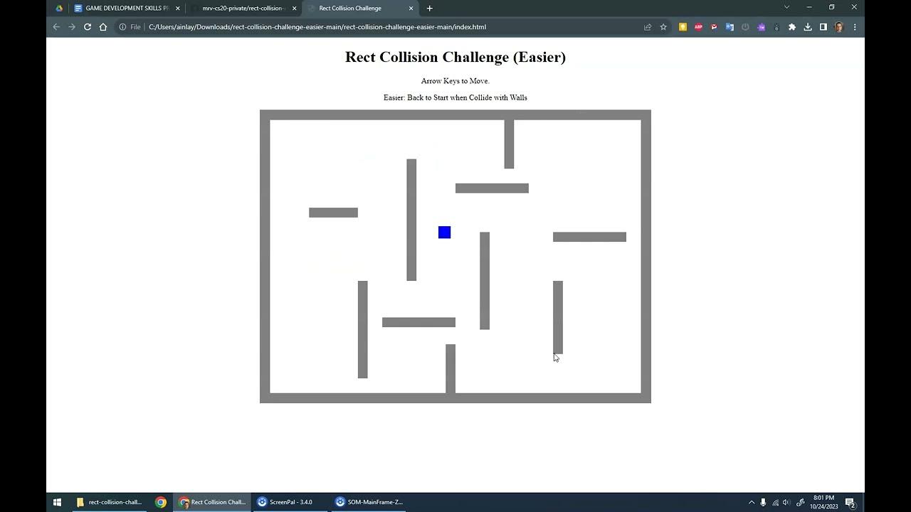 01 Rect Collision Challenge Easier - YouTube