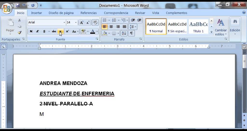 TUTORIAL DE LA PESTANA DE INICIO EN WORD 2007 - YouTube