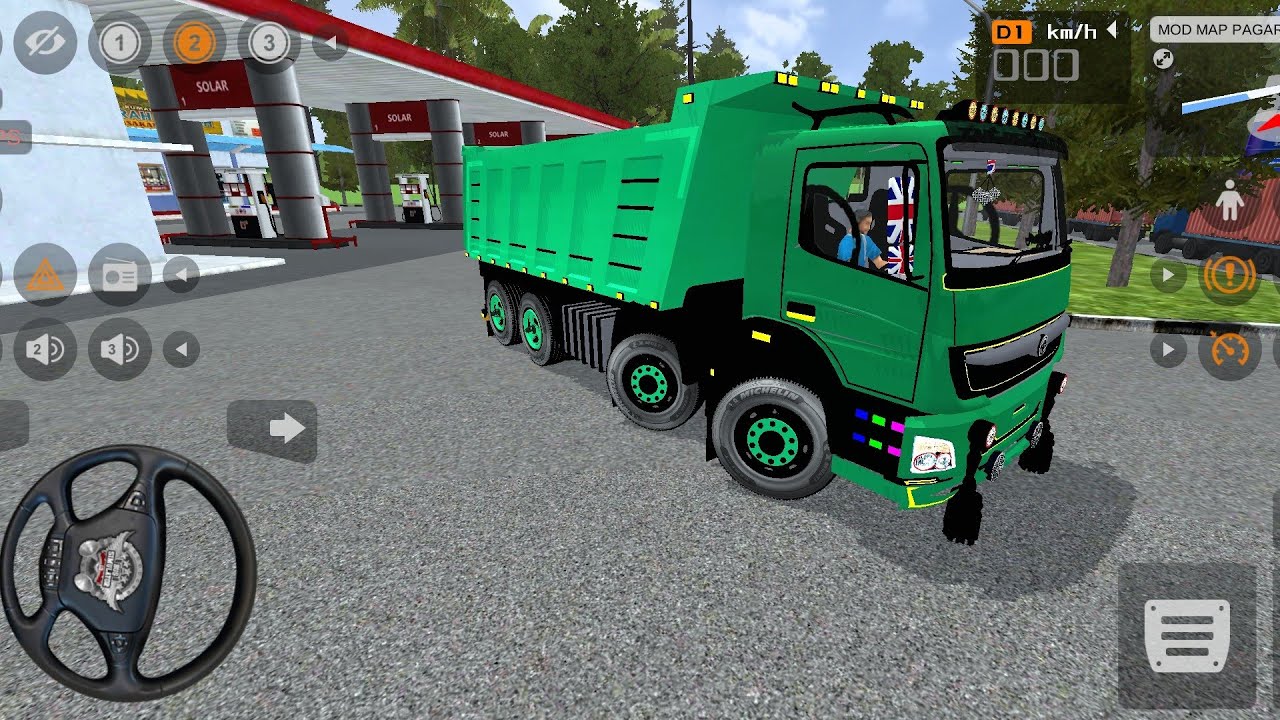 Heavy dumper truck load transport tipper truck Bus simulator indonesia ...