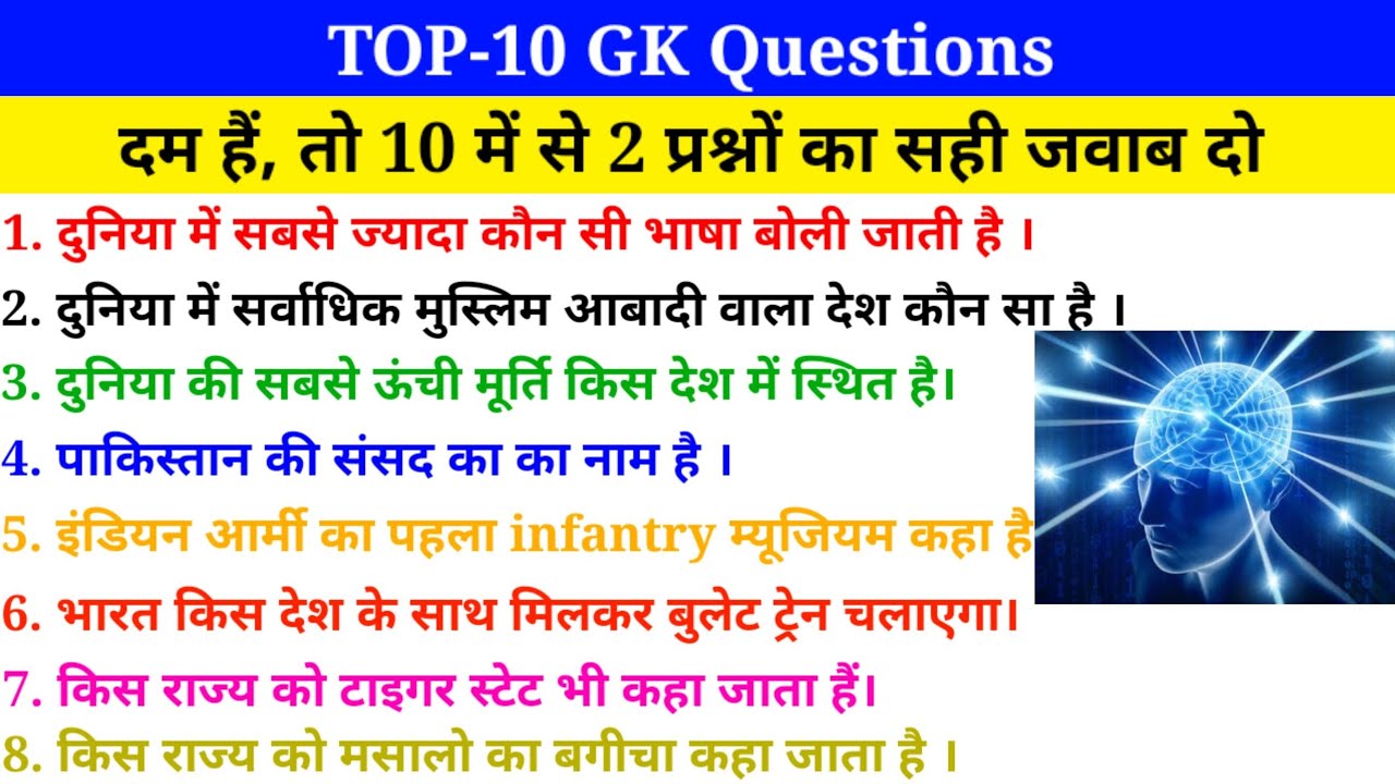 Top 10 GK Questions Previous Year Gk Questions Important Gk top-10-gk-questions-previous-year-gk-questions-important-gk