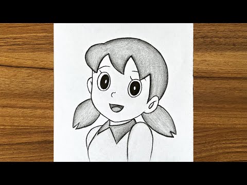 How to Draw Shizuka from Doraemon step by step || Easy drawing ideas for beginners