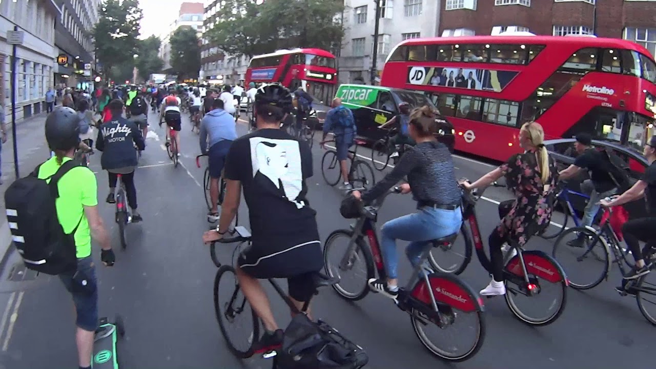 Evolve Electric Skateboard - Critical Mass London Aug 2017 - YouTube