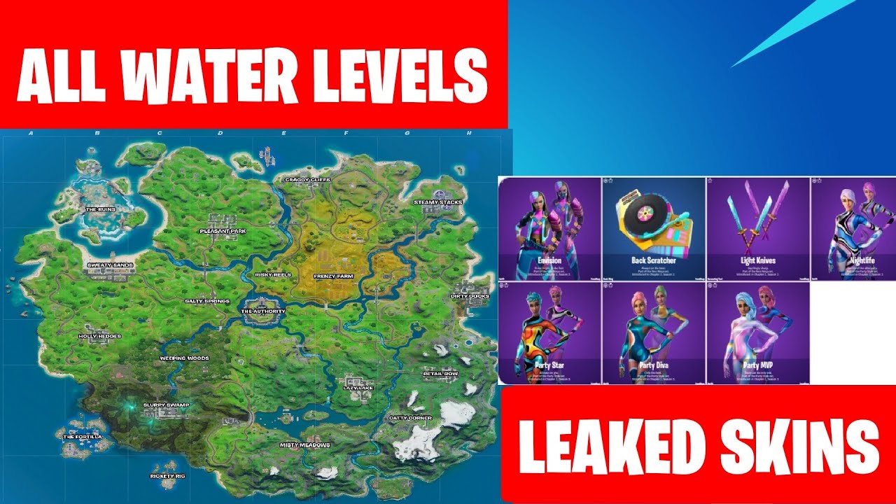 ALL WATER LEVEL STAGES AND LEAKED SKIN RELEASE DATES! Fortnite ...