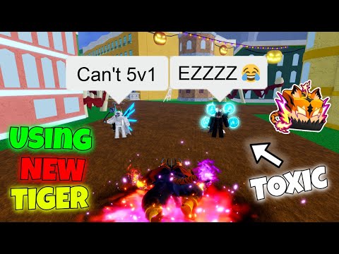 Destroying Toxic Kids With *NEW* TIGER Fruit In BloxFruits