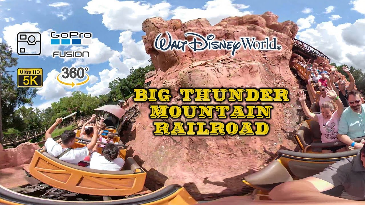 VR 360 5K Big Thunder Mountain Railroad Roller Coaster 2019 Walt Disney ...