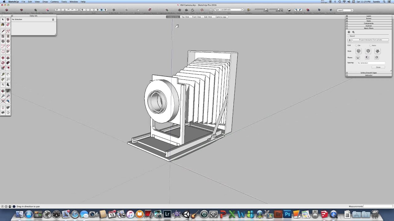 011 SketchUp us setup match photo camera part3 - YouTube