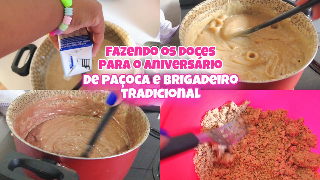 Fazendo doces / doce de paçoca e brigadeiro tradicional - YouTube