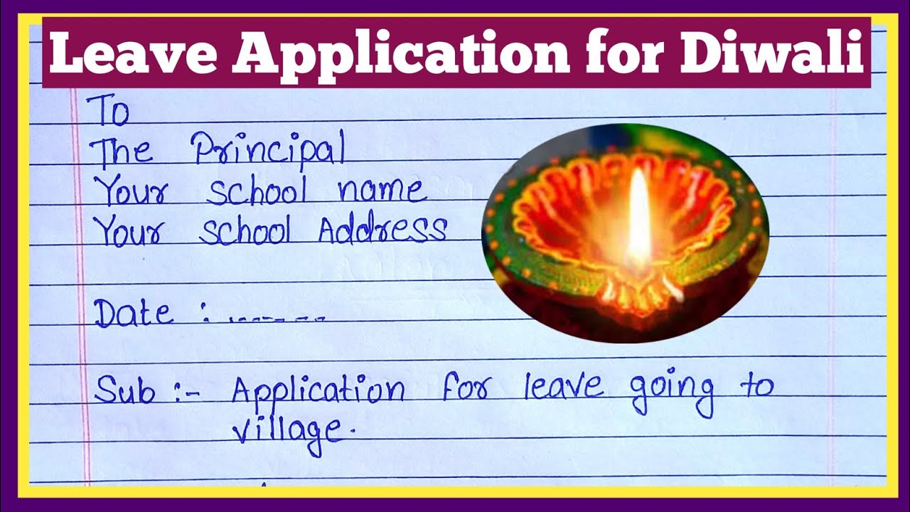 Leave Application for Diwali and Chhath Puja for Going to Village ...