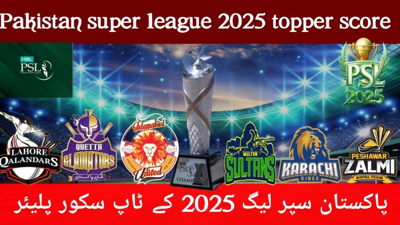 PSL Top 5 Player top rans Point table - YouTube
