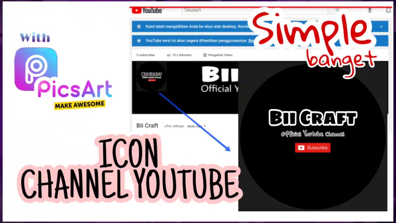 Membuat Icon Channel Youtube Mudah untuk Youtuber Pemula - YouTube