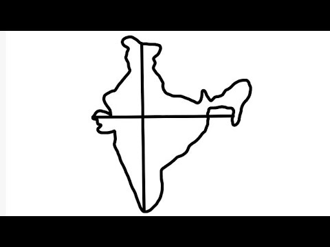 india map drawing easy/map drawing of india/simple india map - YouTube