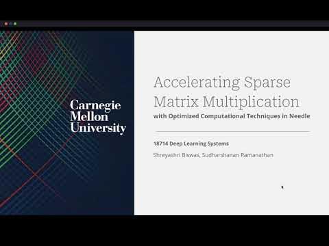 Accelerating Sparse Matrix Multiplication with Optimized Computational Techniques in Needle ...