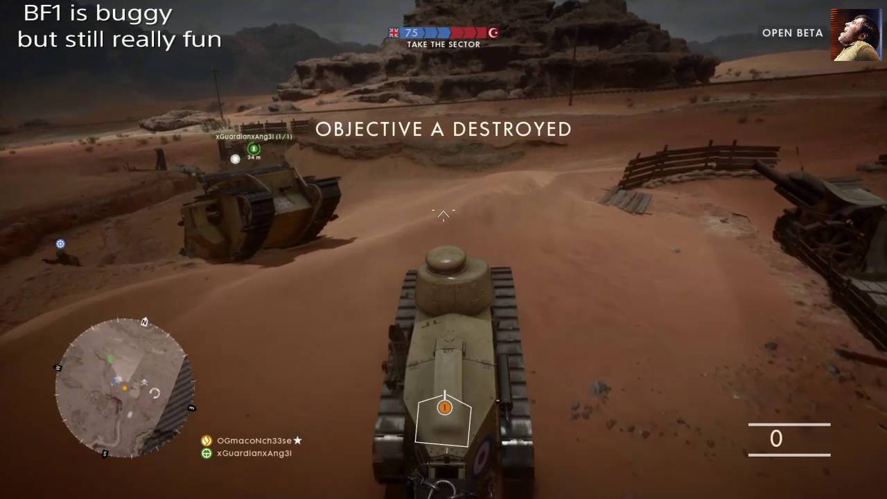 BF1 buggy Light armored tank Gameplay on Rush, invisible Tank shell ...
