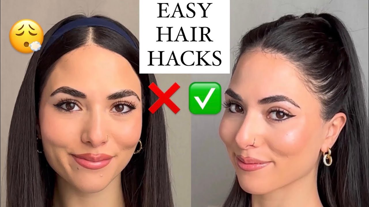 4 Easy Quick Hair Hacks | Do & Don'ts (For short, medium & long hair ...