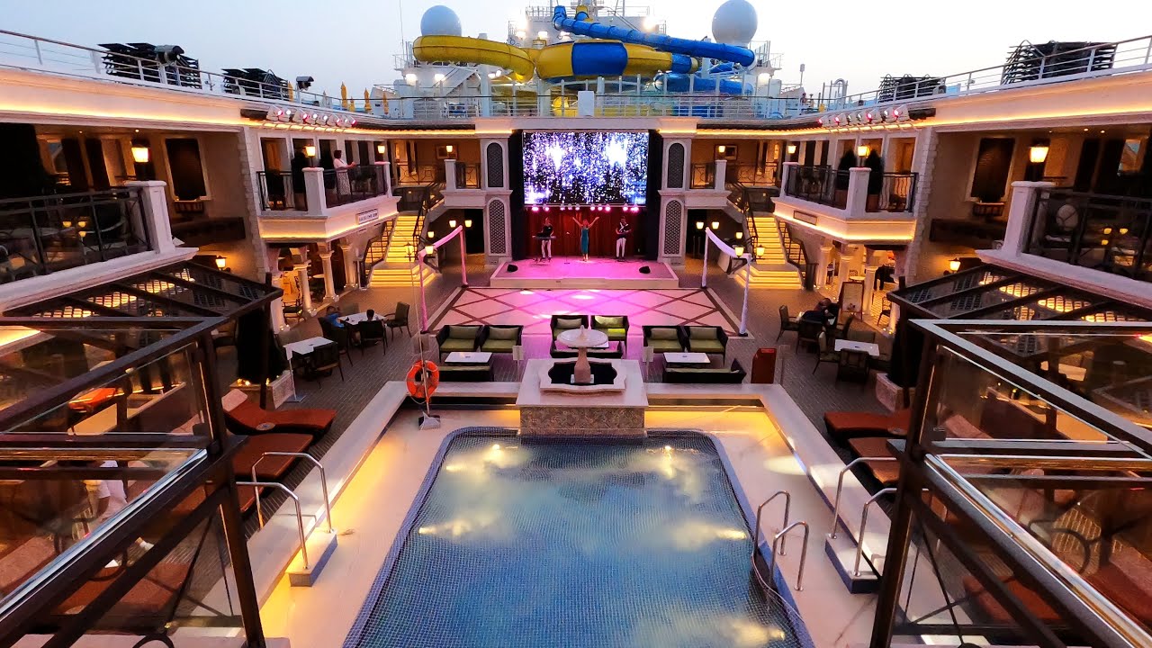 COSTA FIRENZE SHIP TOUR 4K - INDOOR POOL AREA - YouTube