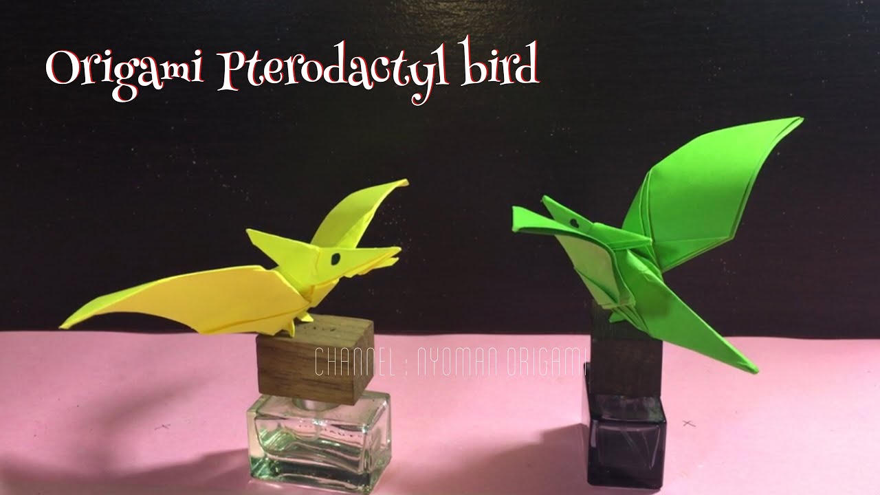 Origami Pterodactyl Bird - Tadashi Mori - YouTube