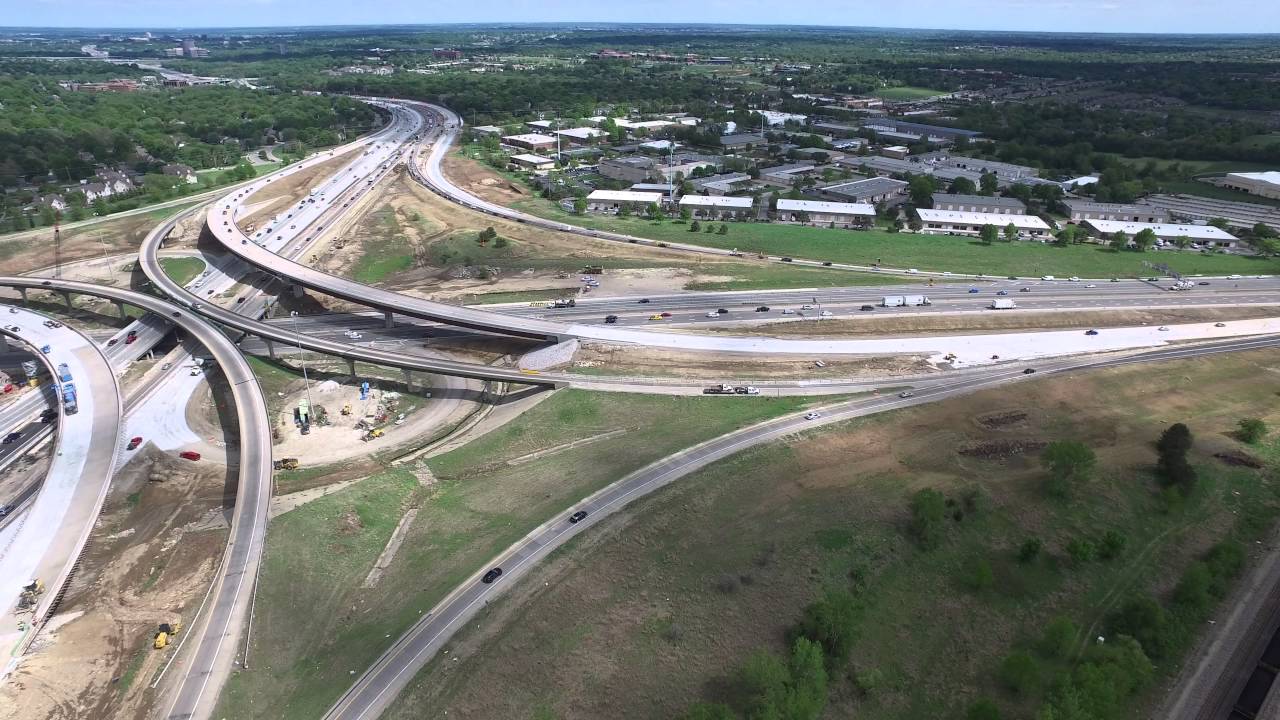 East Interchange Two-Lane Flyover Ramps at I-435 and I-35 - YouTube