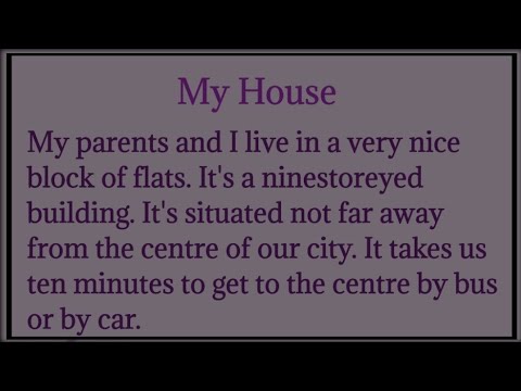My House | How to write an essay about house ? | Paragraph writing ...