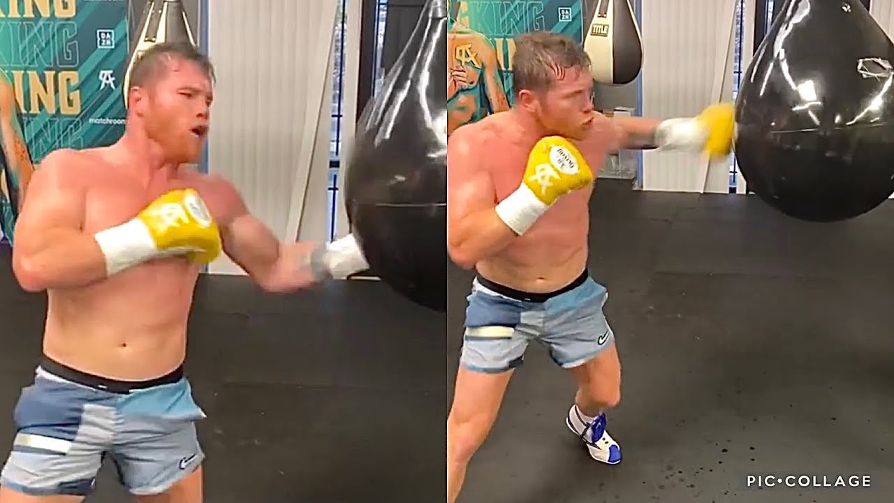 CANELO TRAINING TO DESTROY CALEB PLANT, THROWING BONE CRUSHING BOMBS ON ...