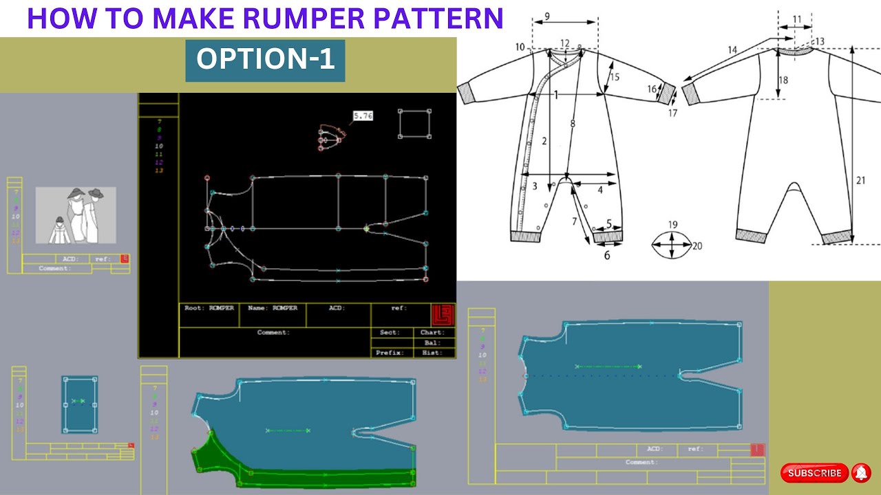HOW TO MAKE RUMPER PATTERN (OPTION-1) - YouTube