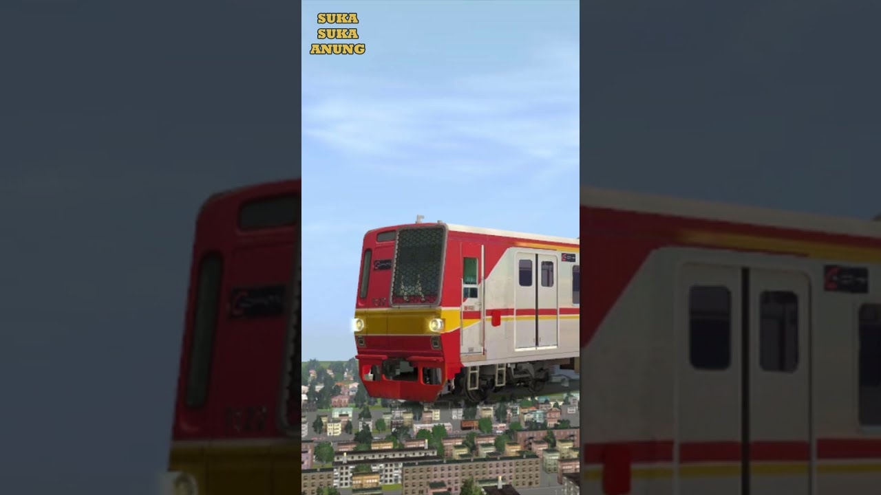 Kereta Terbang KRL TM 7000 Terbang Santai Di Atas Kota - YouTube