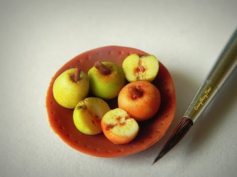 Miniature Apple Tutorial-Polymer Clay - YouTube
