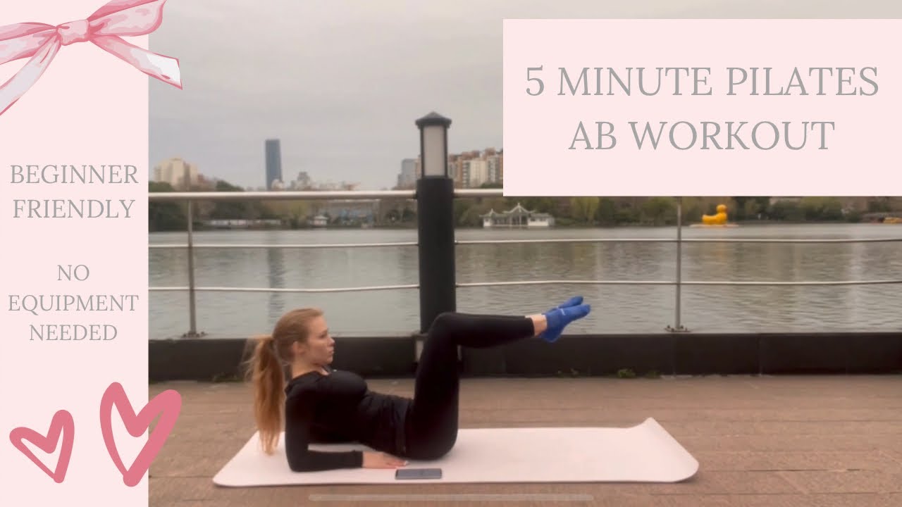 5 MINUTE PILATES FLAT STOMACH WORKOUT - NO EQUIPMENT NEEDED - YouTube