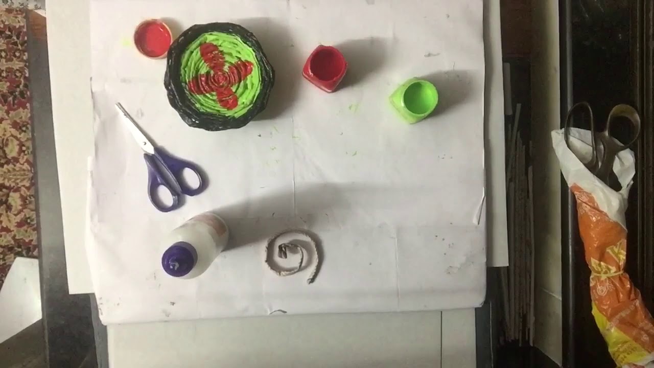 Paper bowl- best out of waste - YouTube
