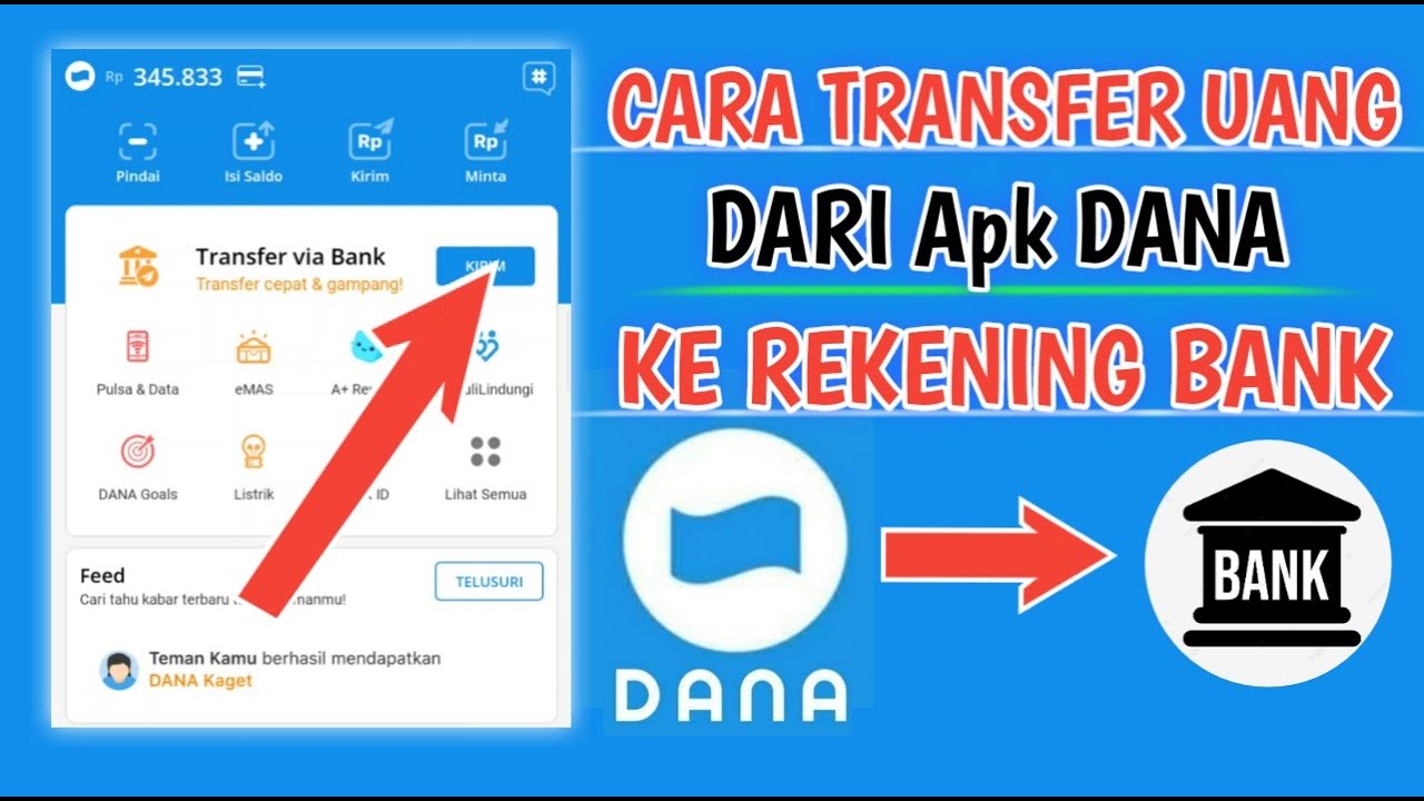 CARA TRANSFER UANG DARI DANA KE REKENING BANK TANPA UPGRADE PREMIUM ...