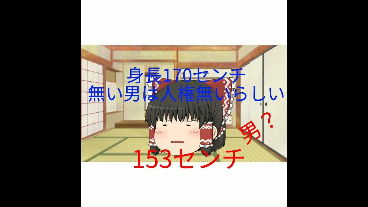 身長170センチない男は人権無いらしい、霊夢版、霊夢って男? Shorts Youtube